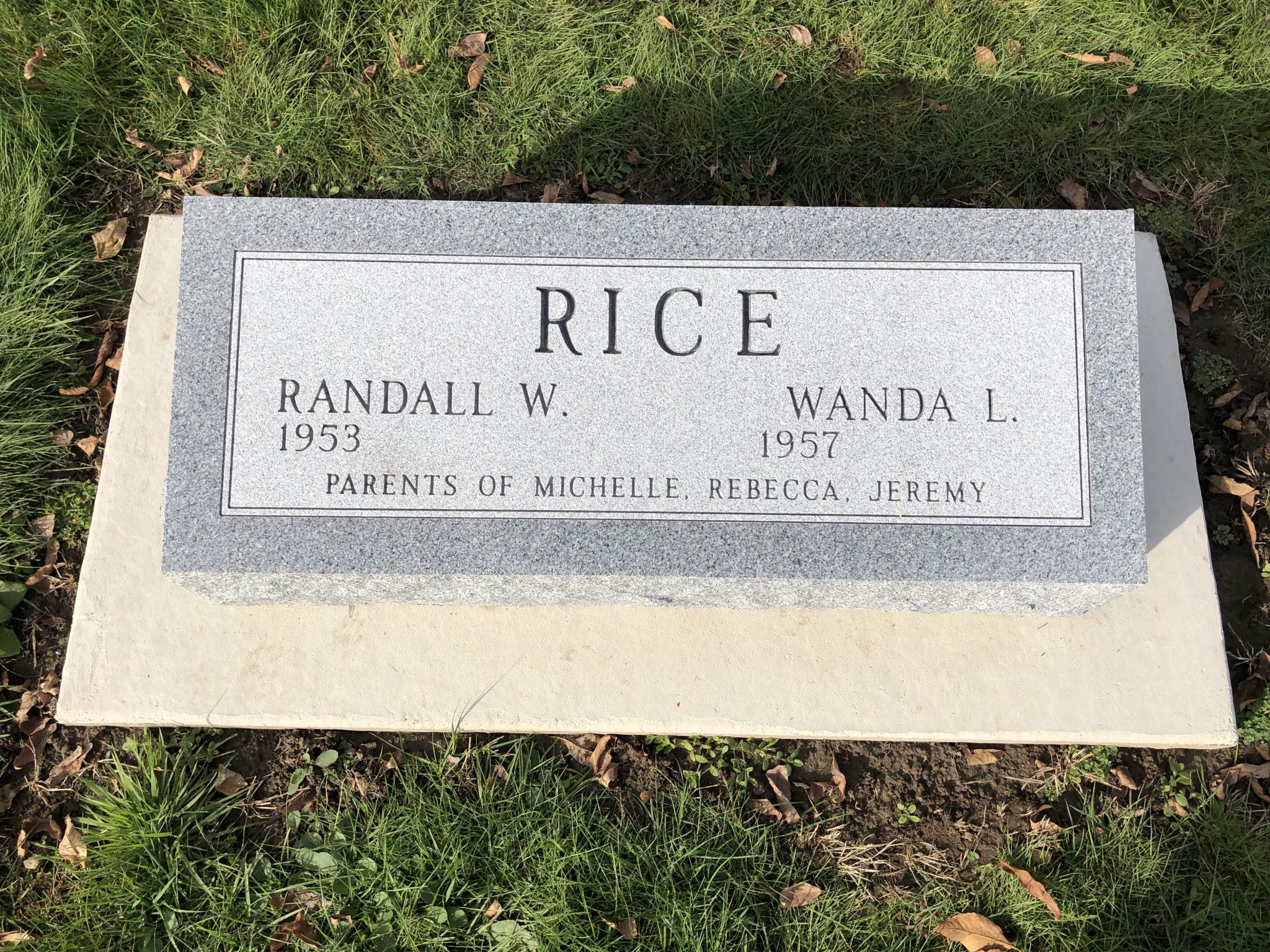 Rice, Randall, Wanda - Black Hawk Memorial